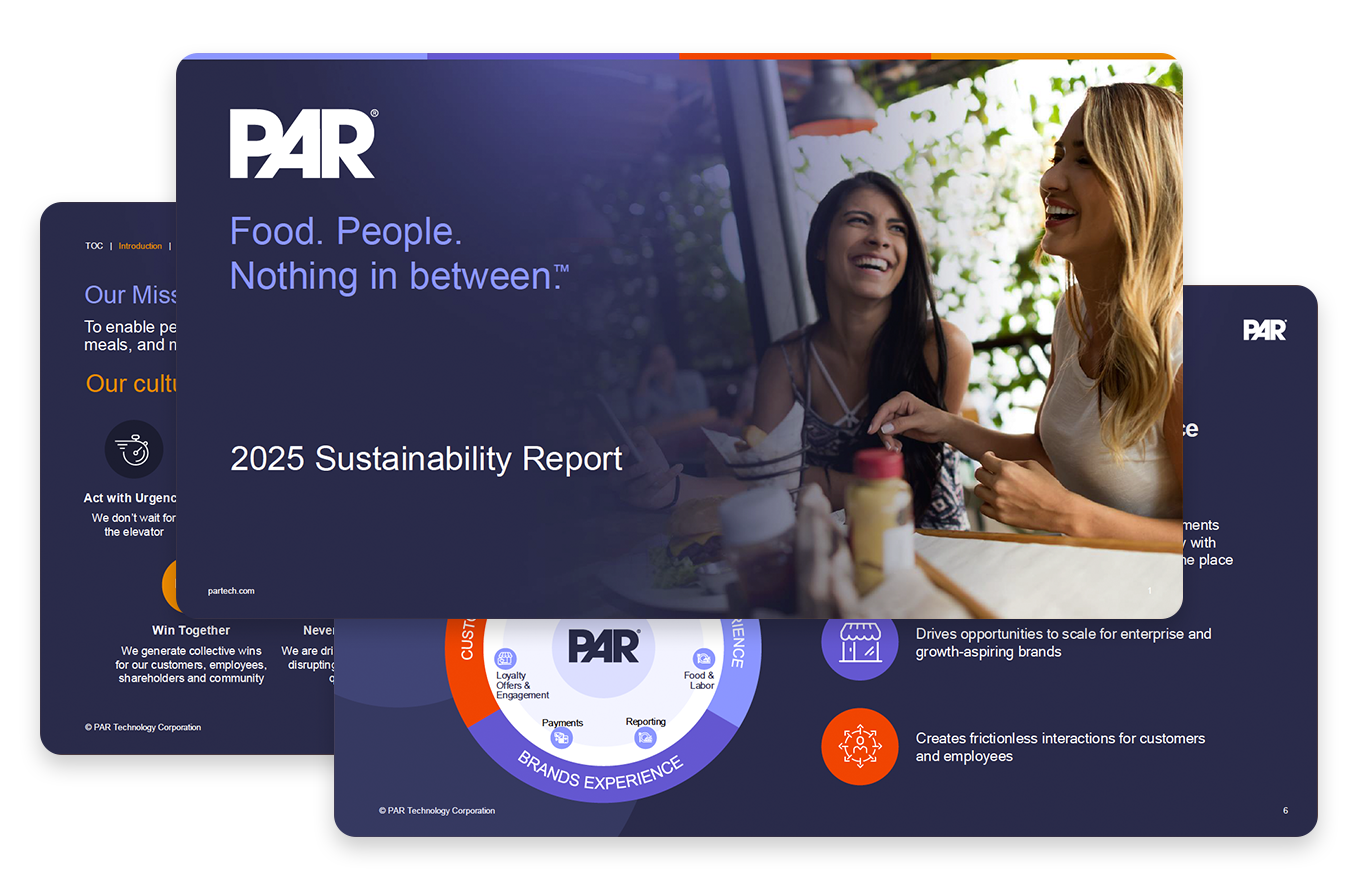 Sustainability at PAR - PAR Technology